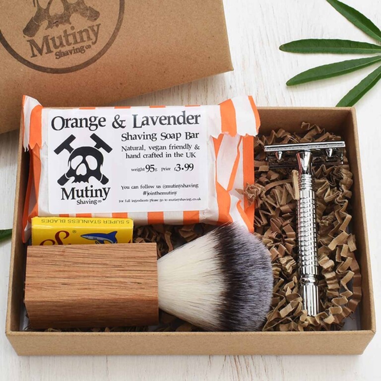 Mutiny Safety Razor Kit - Orange & Lavender