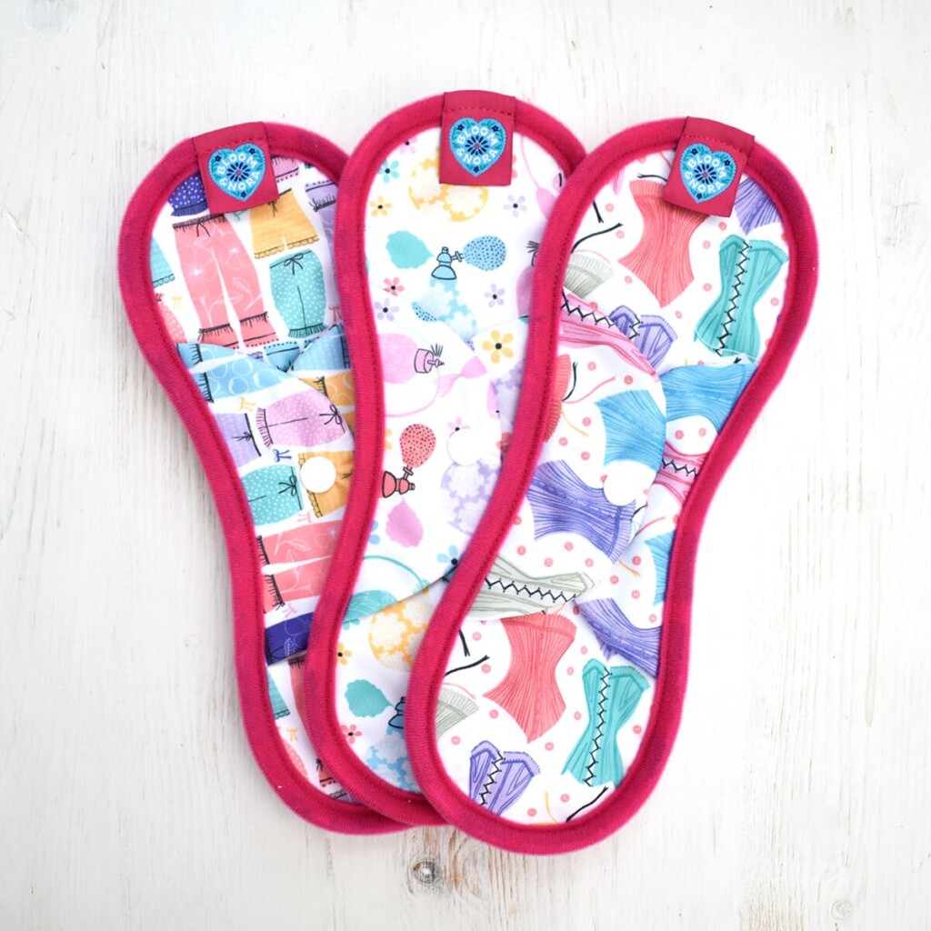 Bloom & Nora Reusable Sanitary Pads Noras - 3 Pack