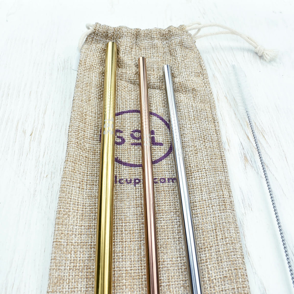 SoL Stainless Steel Straws - 3 Pack