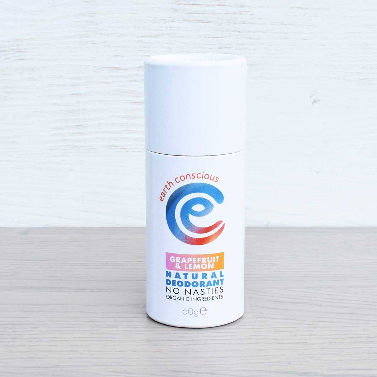 Natural Deodorant Stick - Grapefruit & Lemon 60g - Earth Conscious