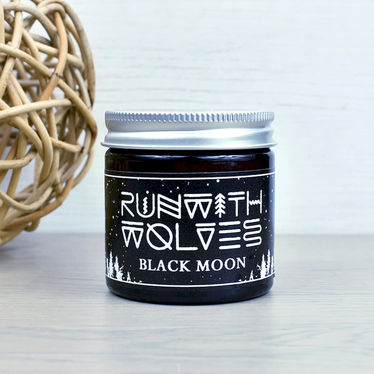 Black Moon Soy Wax Candle - Run With Wolves | Peace With The Wild