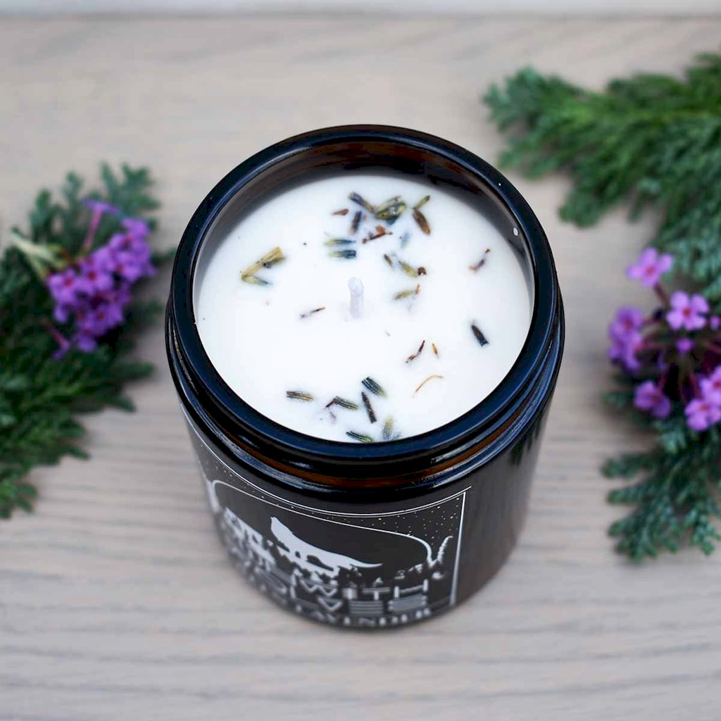 Run With Wolves Green Lavender Soy Wax Candle