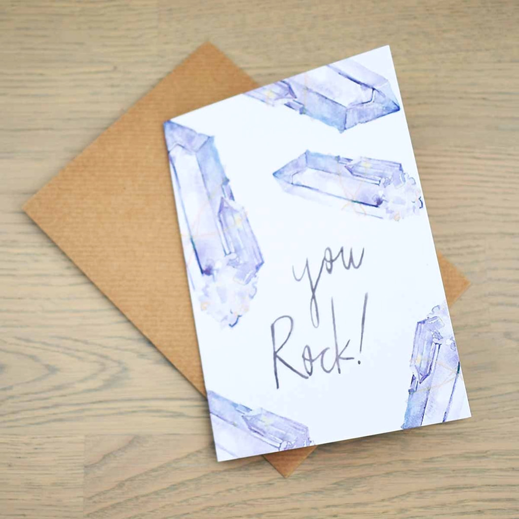 Eco-friendly Greetings Card 'You Rock' - A6 - Peace With The Wild