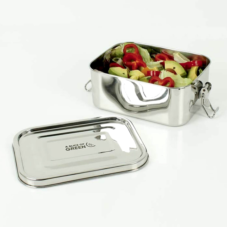 Deep Rectangle Stainless Steel Lunch Box - Leak Resistant