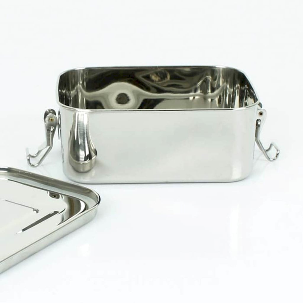 Deep Rectangle Stainless Steel Lunch Box - Leak Resistant