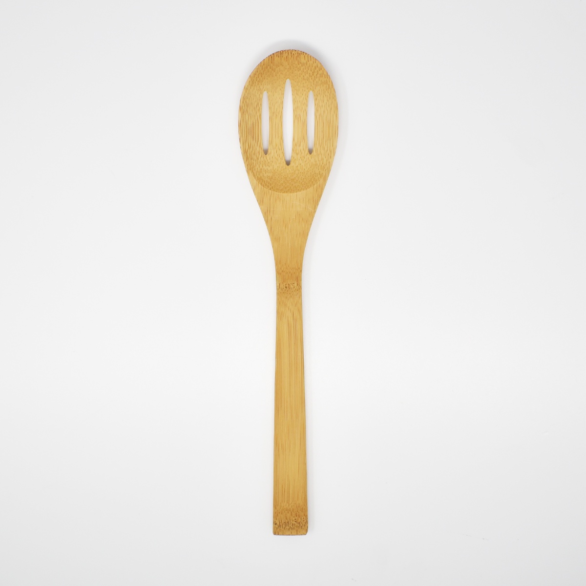 Bambu Large Bamboo Slotted Spoon - 12"