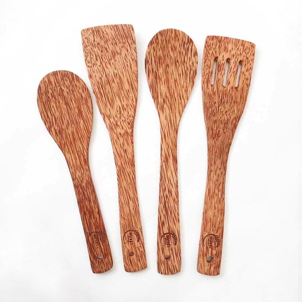 Huski Home Coconut Kitchen Utensils - Set of 4 - Peace With The Wild