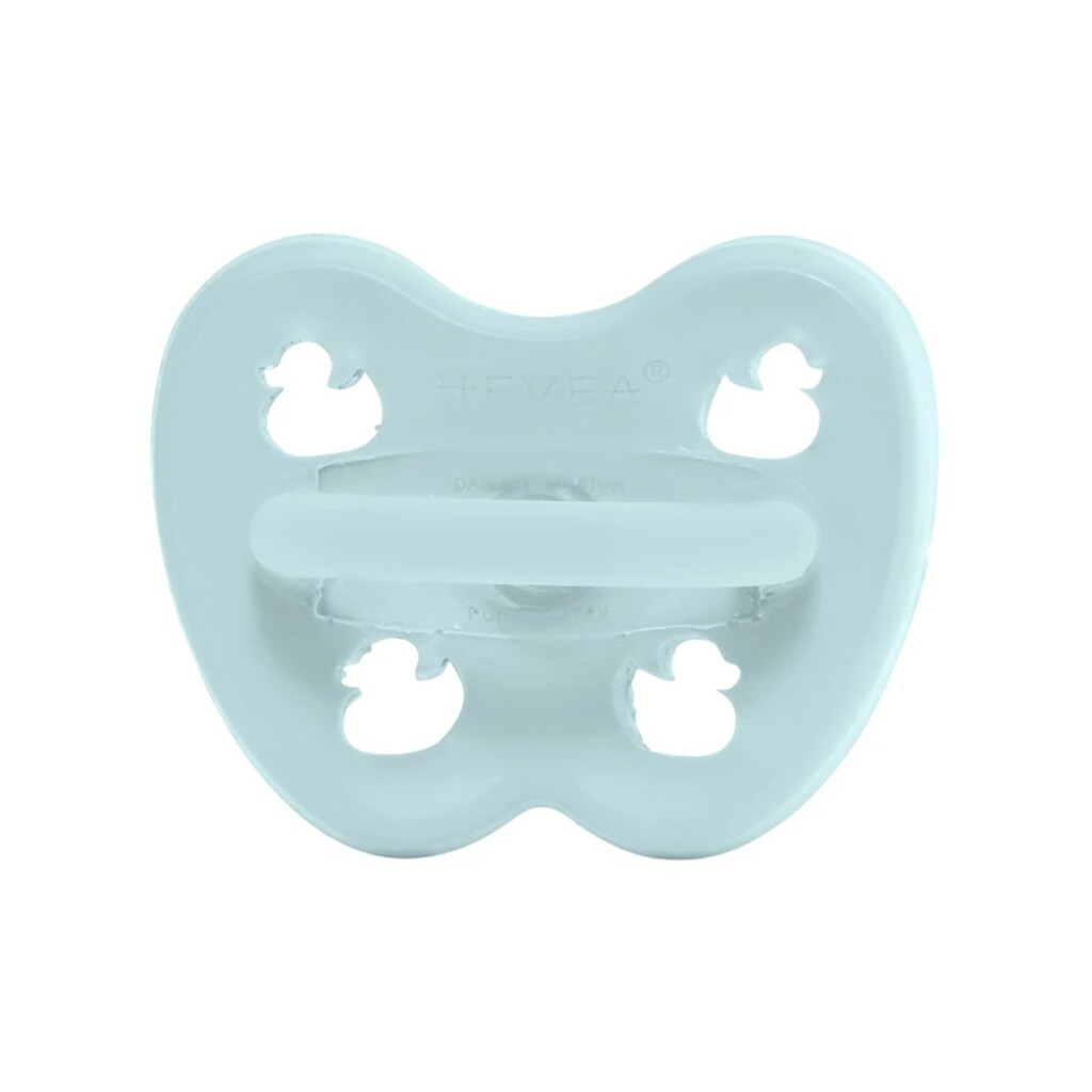 Hevea Duck Natural Rubber Pacifier - Baby Blue