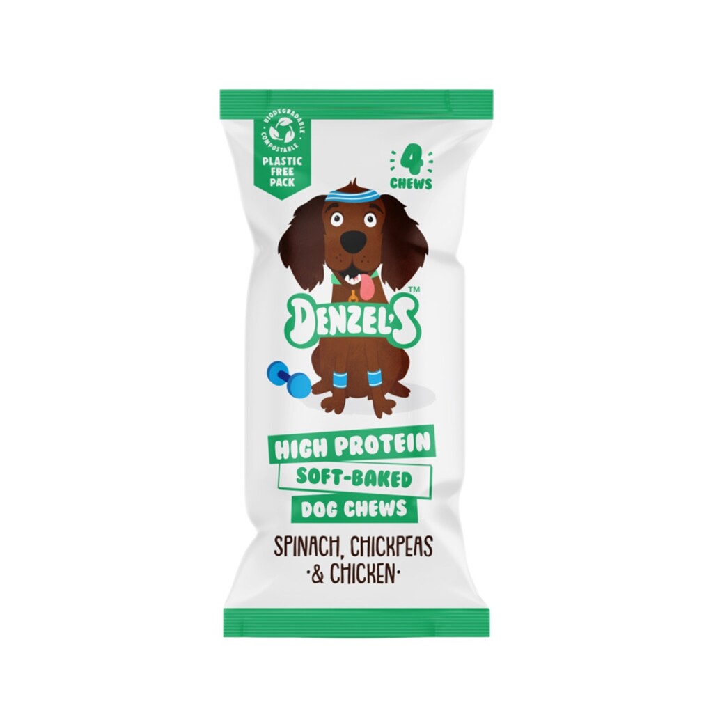 Denzel's Soft-Baked Dog Chews - Spinach, Chickpeas & Chicken 75g