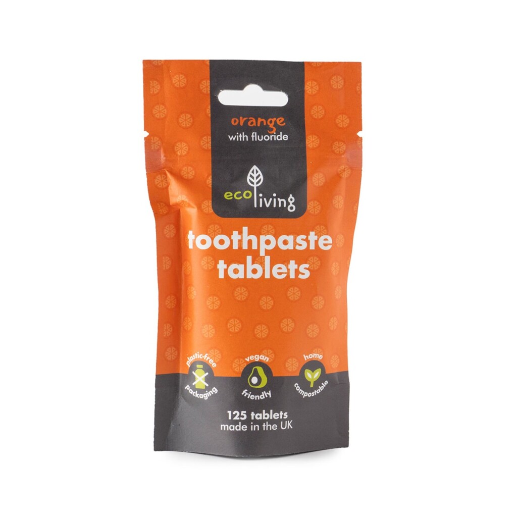 Eco Living Toothpaste Tablets - Orange - Fluoride Free | Chewable