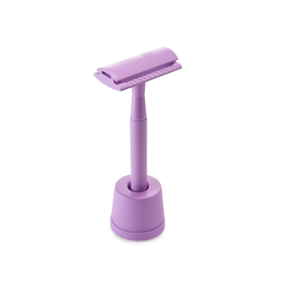 Reusable Safety Razor With Stand - Purple - Peace With The Wild