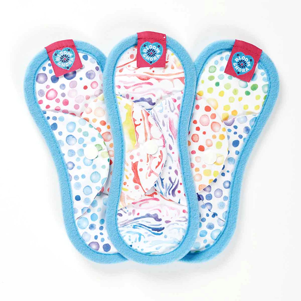 Bloom & Nora Reusable Sanitary Pads Noras - 3 Pack