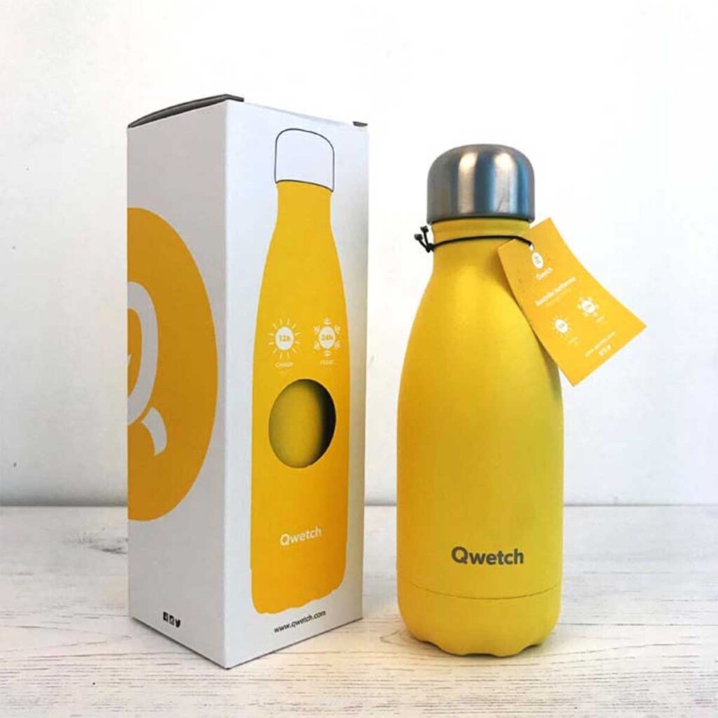 Qwetch Pop Yellow Insulated Stainless Steel Bottle - 260ml