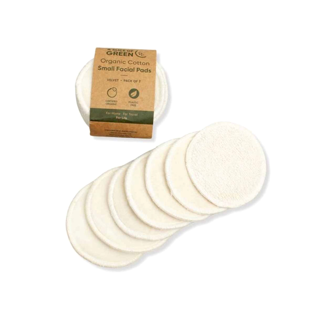 Organic Cotton Small Facial Pads - Velvet - Pack of 7 - Peace With The Wild