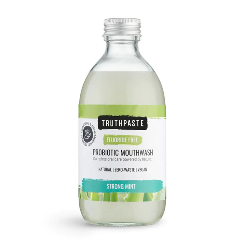 Strong Mint Probiotic Mouthwash - Fluoride Free 300ml - Peace With The Wild