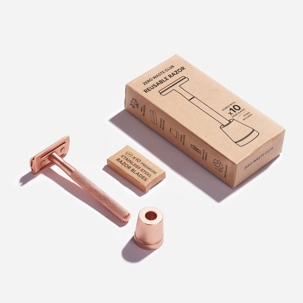 Reusable Razor & Stand - Rose Gold - Peace With The Wild