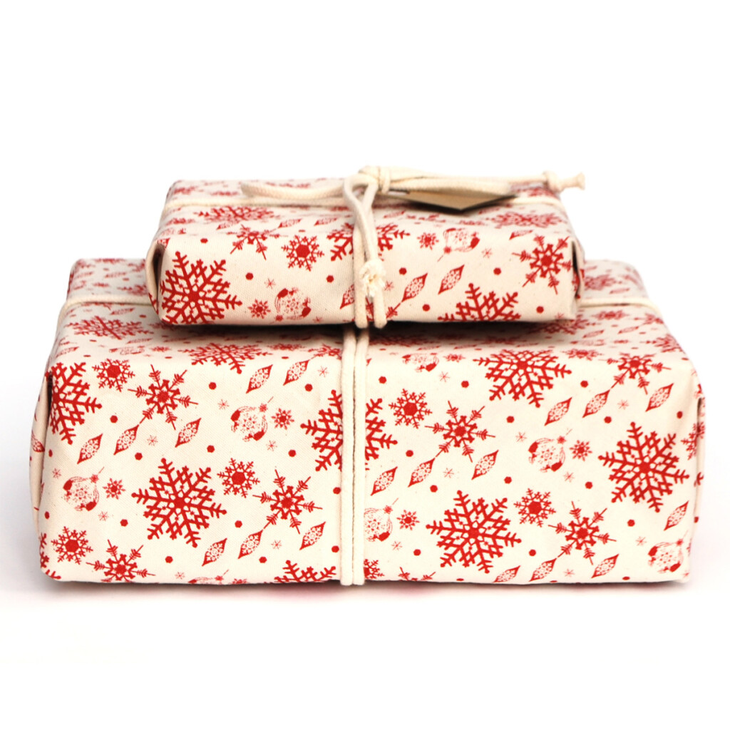 Organic Cotton Reusable Gift Wrap - Burgundy - Peace With The Wild