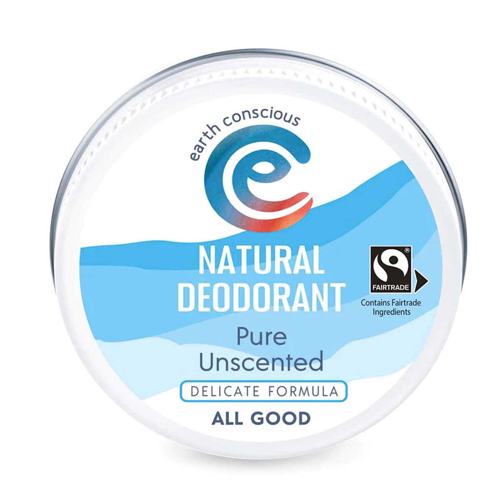 Natural Deodorant Tin - Pure Unscented Delicate - Earth Conscious