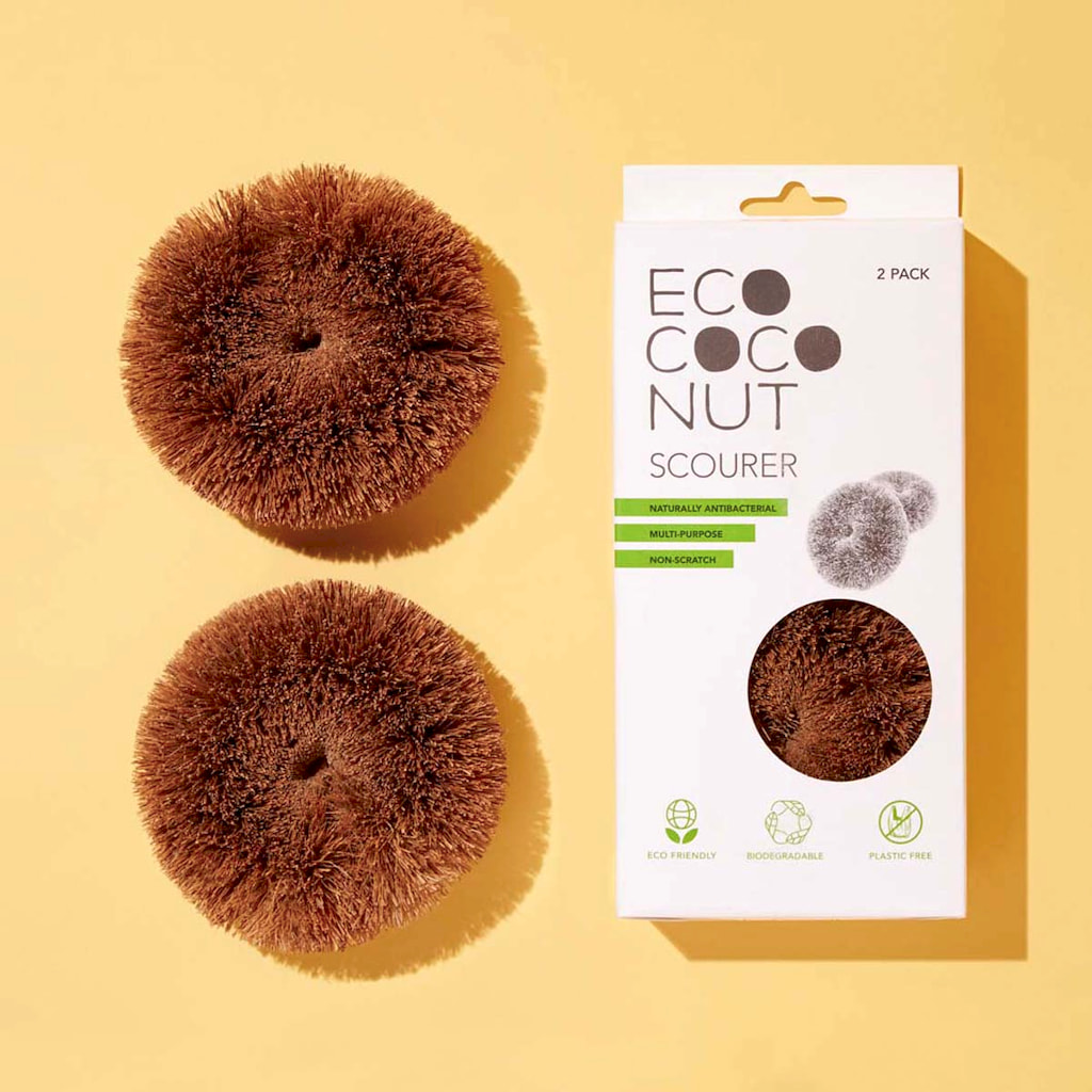 EcoCoconut Coconut Scourer Brush - 2 Pack