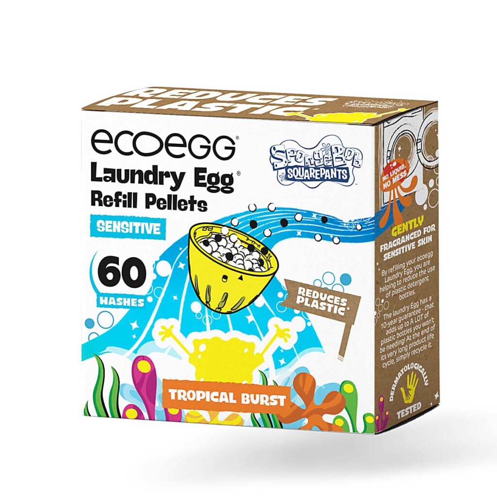 Ecoegg x Spongebob Laundry Egg Refill Pellets - Sensitive - Peace With ...