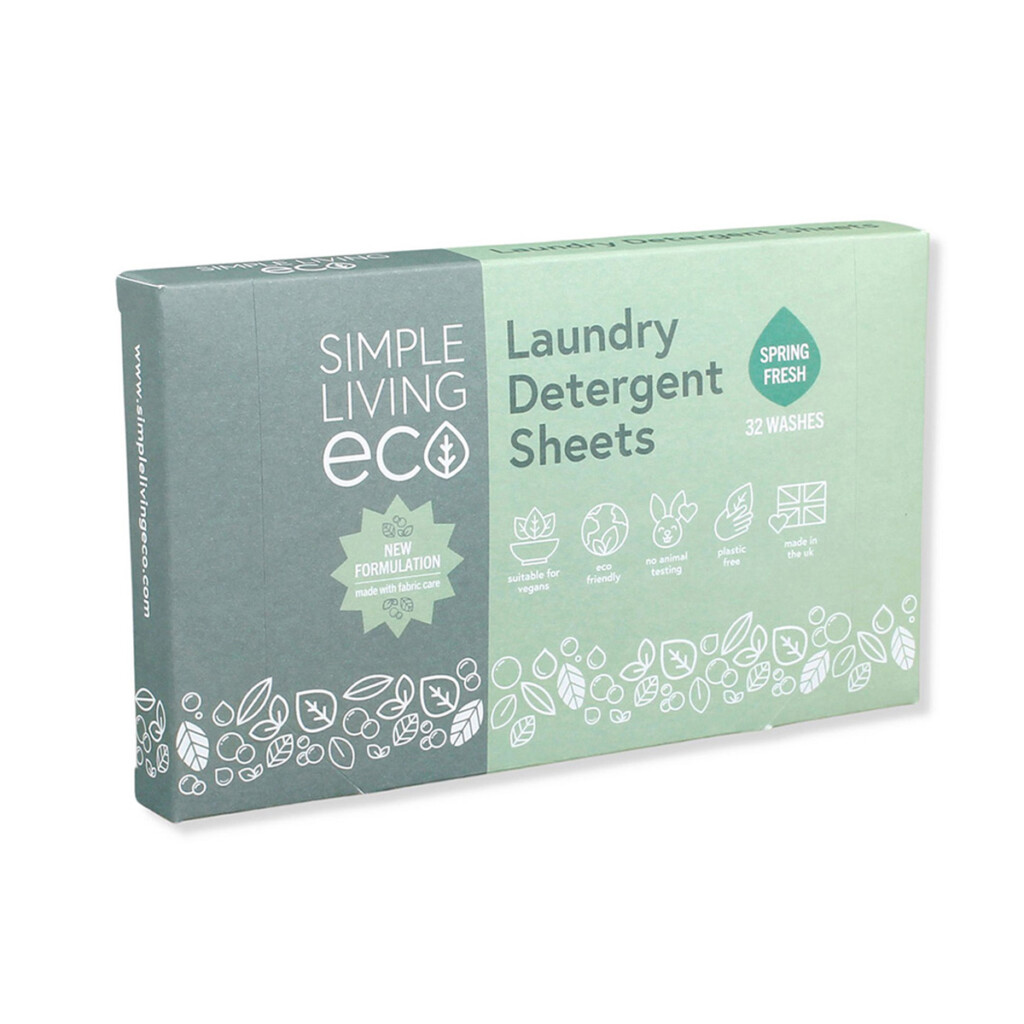 Simple Living Eco Natural Laundry Detergent Sheets Spring Fresh - 32 Sheets