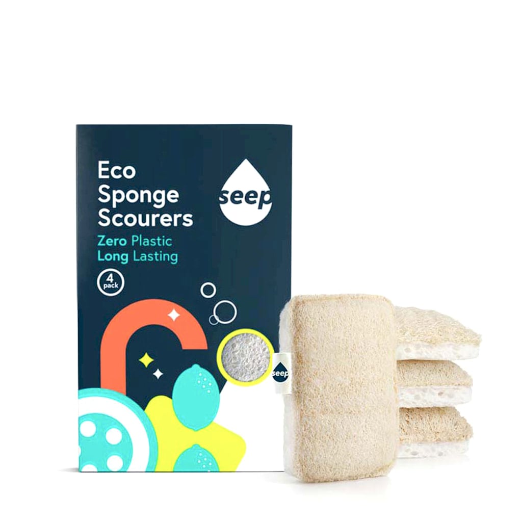 Compostable Sponge with Loofah Scourer - Pack of 4 - Peace With The Wild