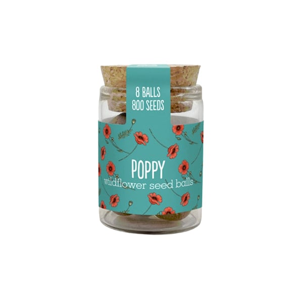 Mini Wildflower Jar - Poppy - Peace With The Wild